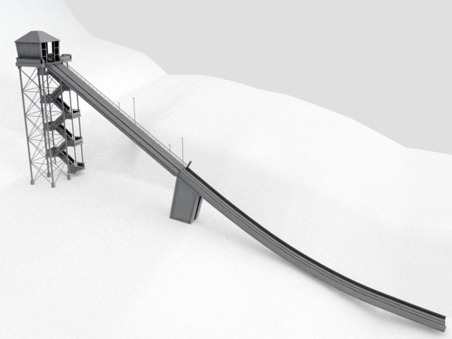 3d Model Ski Jumping Ramp