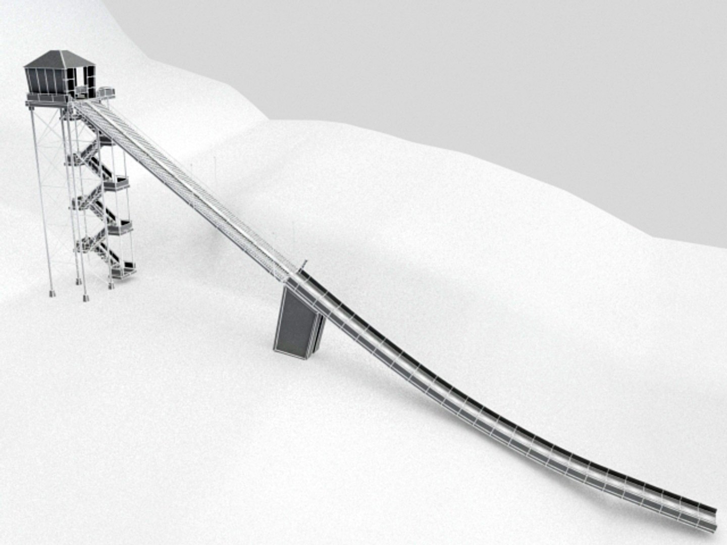 3d Model Ski Jumping Ramp