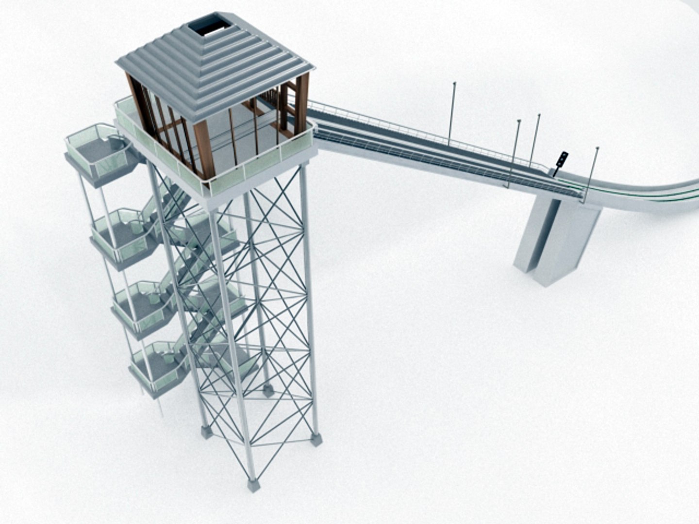 3d Model Ski Jumping Ramp