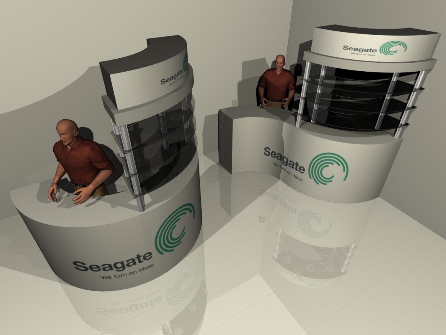 Sales Booth Malls 3d Model