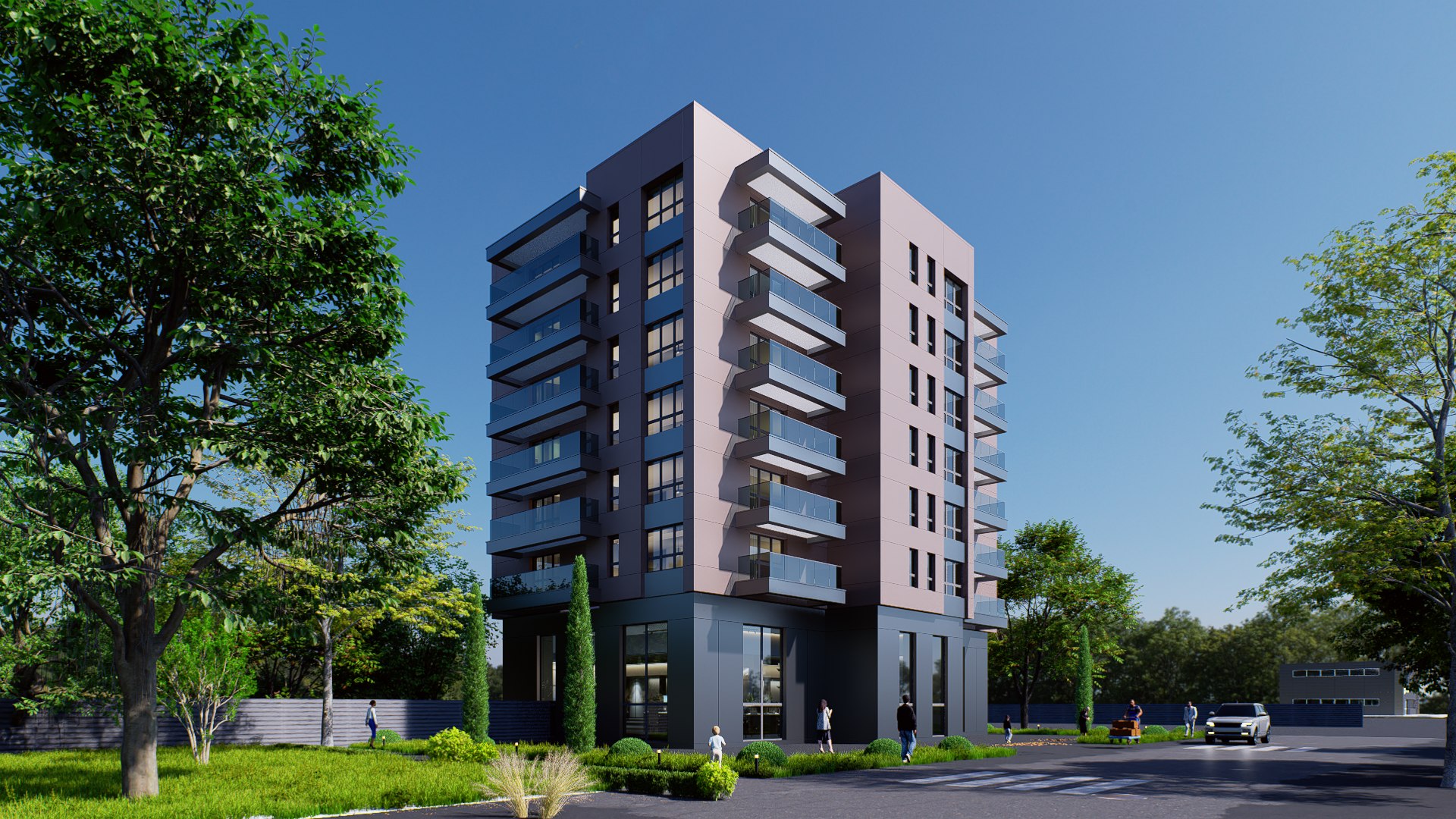 Apartment Building Realistic Model - TurboSquid 2311572