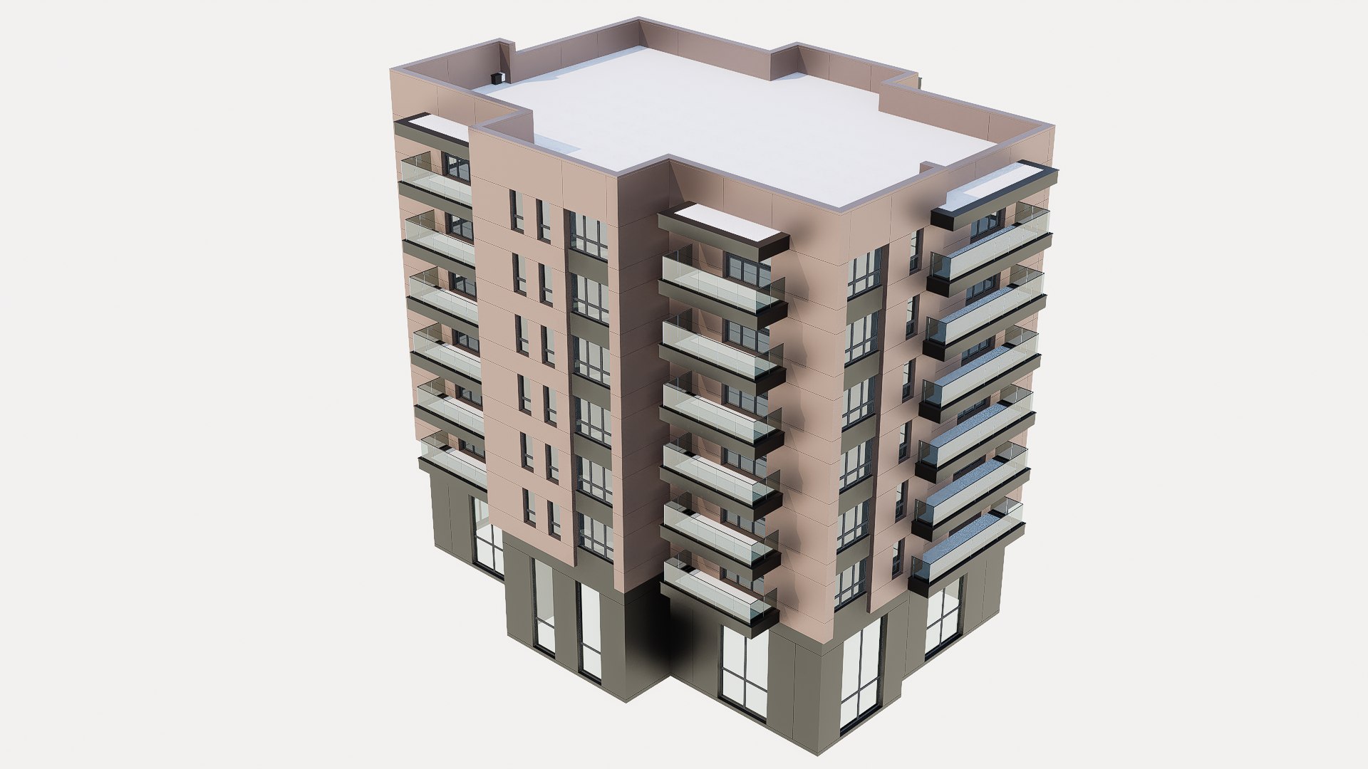 Apartment Building Realistic Model - TurboSquid 2311572