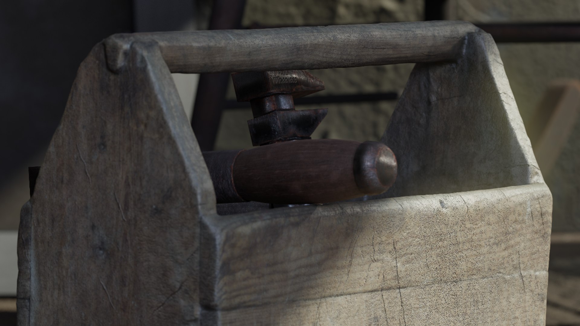 3D Model Antique Wrench - Prop Breakdown - Game Ready PBR 3D Model Low ...