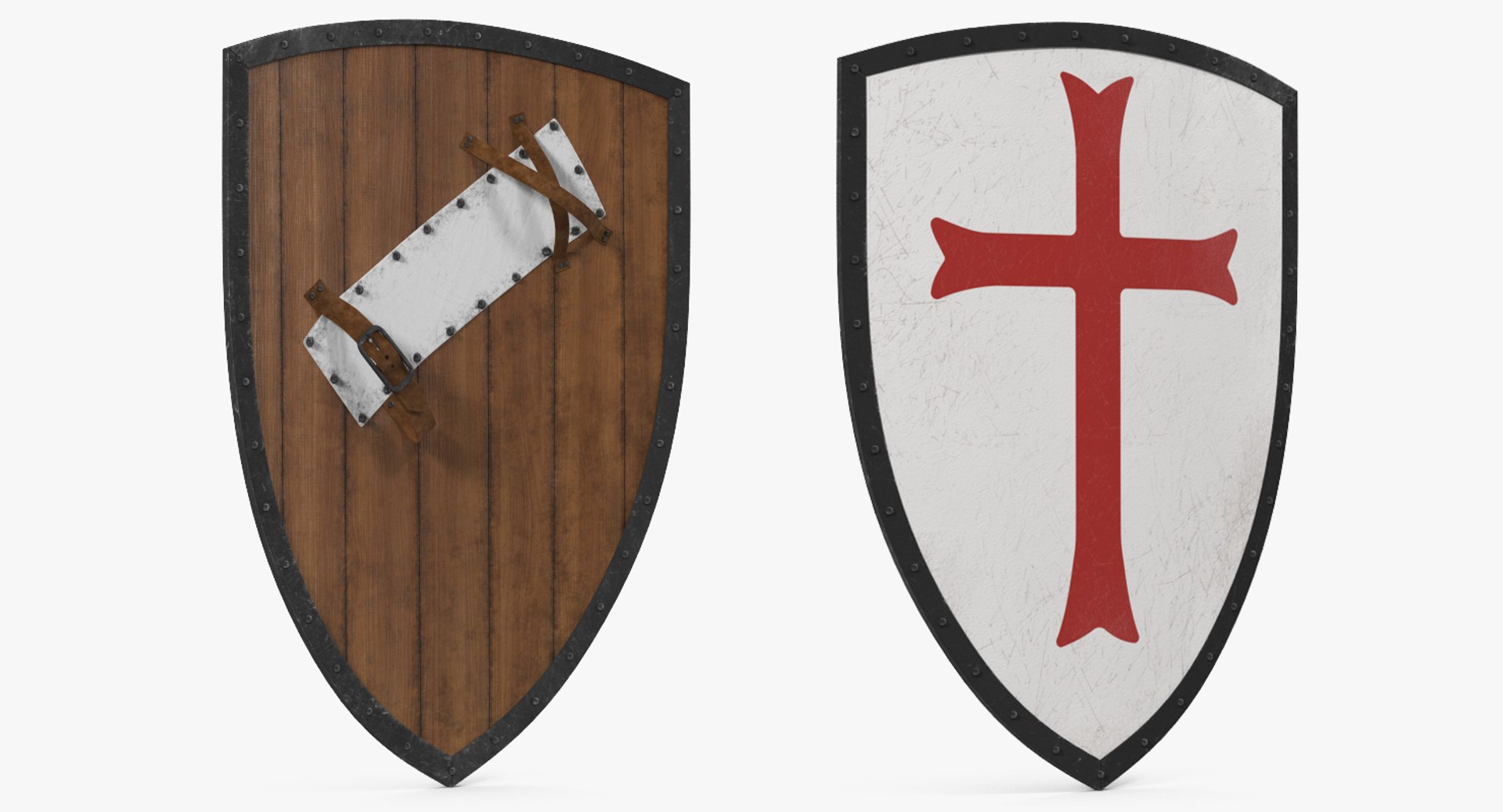 3d Knights Templar Shield