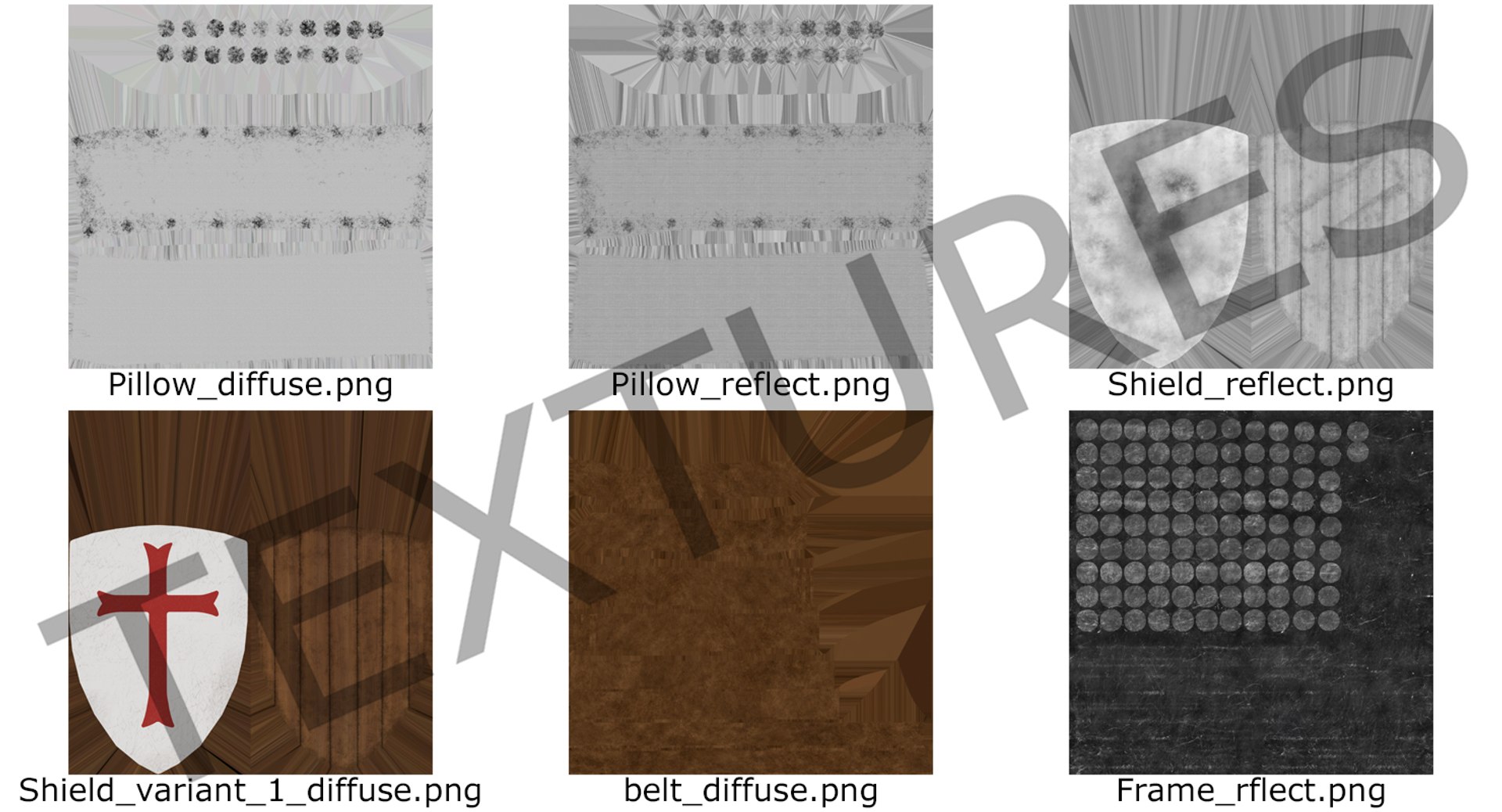 3d Knights Templar Shield