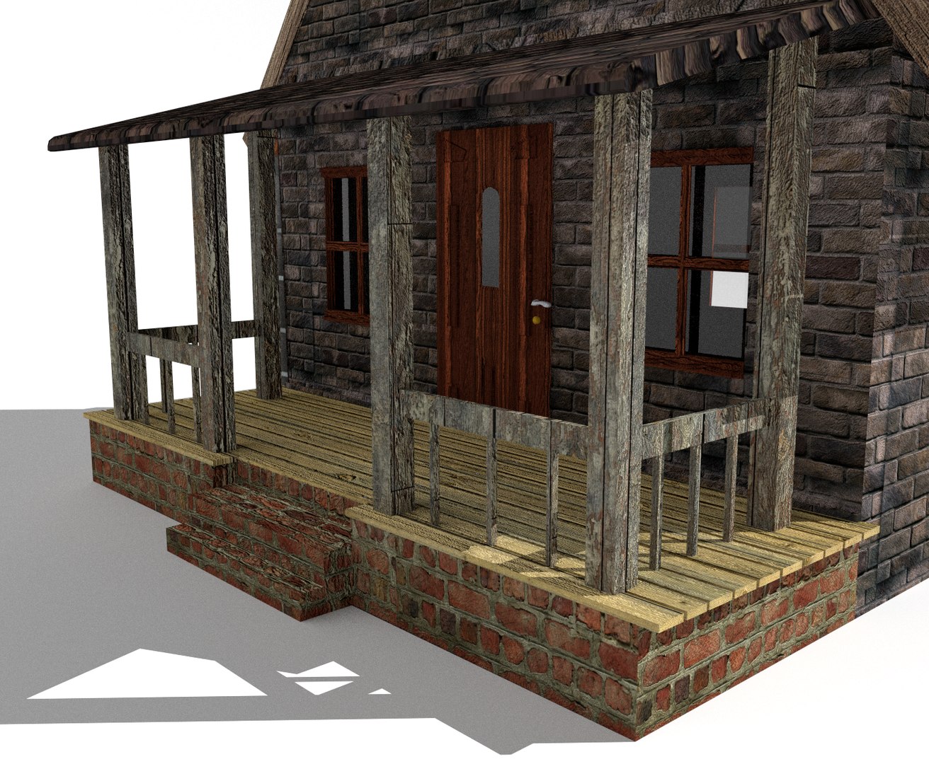 3d house rural country model
