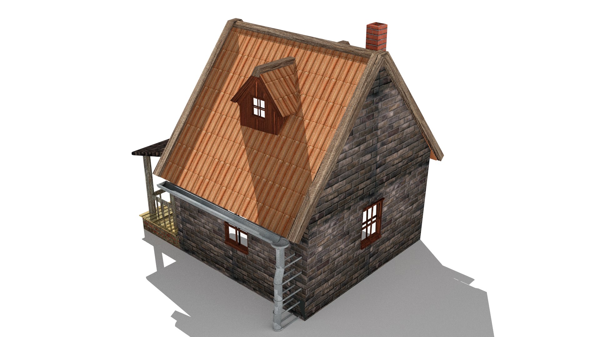 3d house rural country model