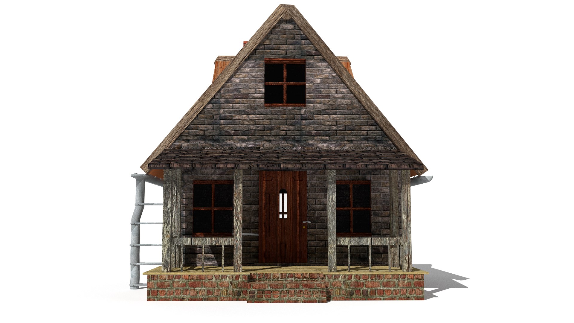 3d house rural country model