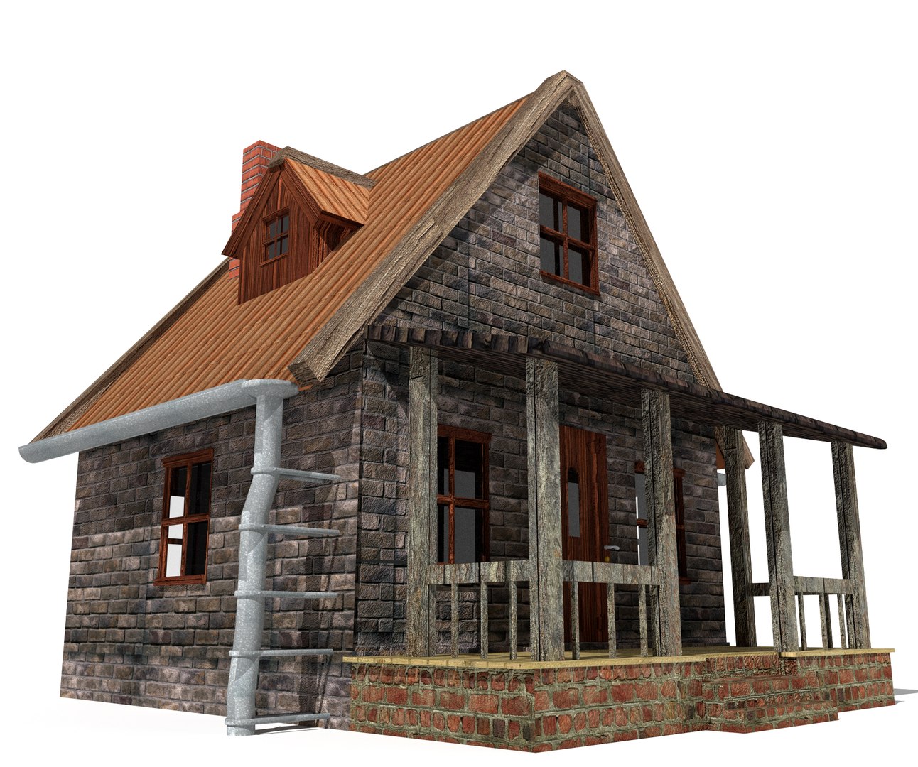 3d house rural country model