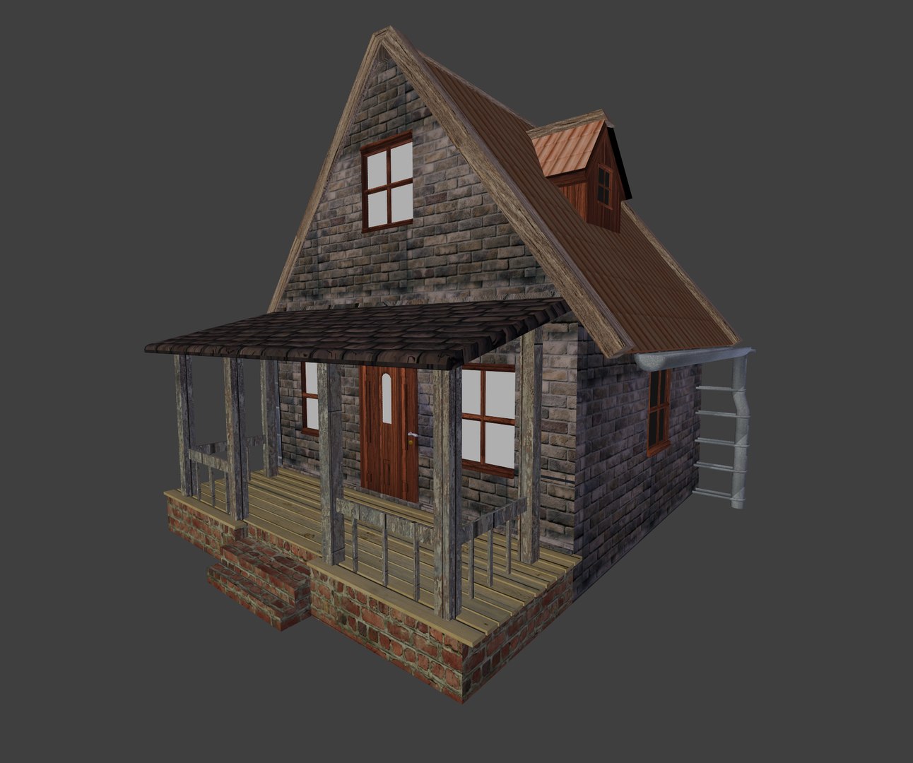 3d house rural country model