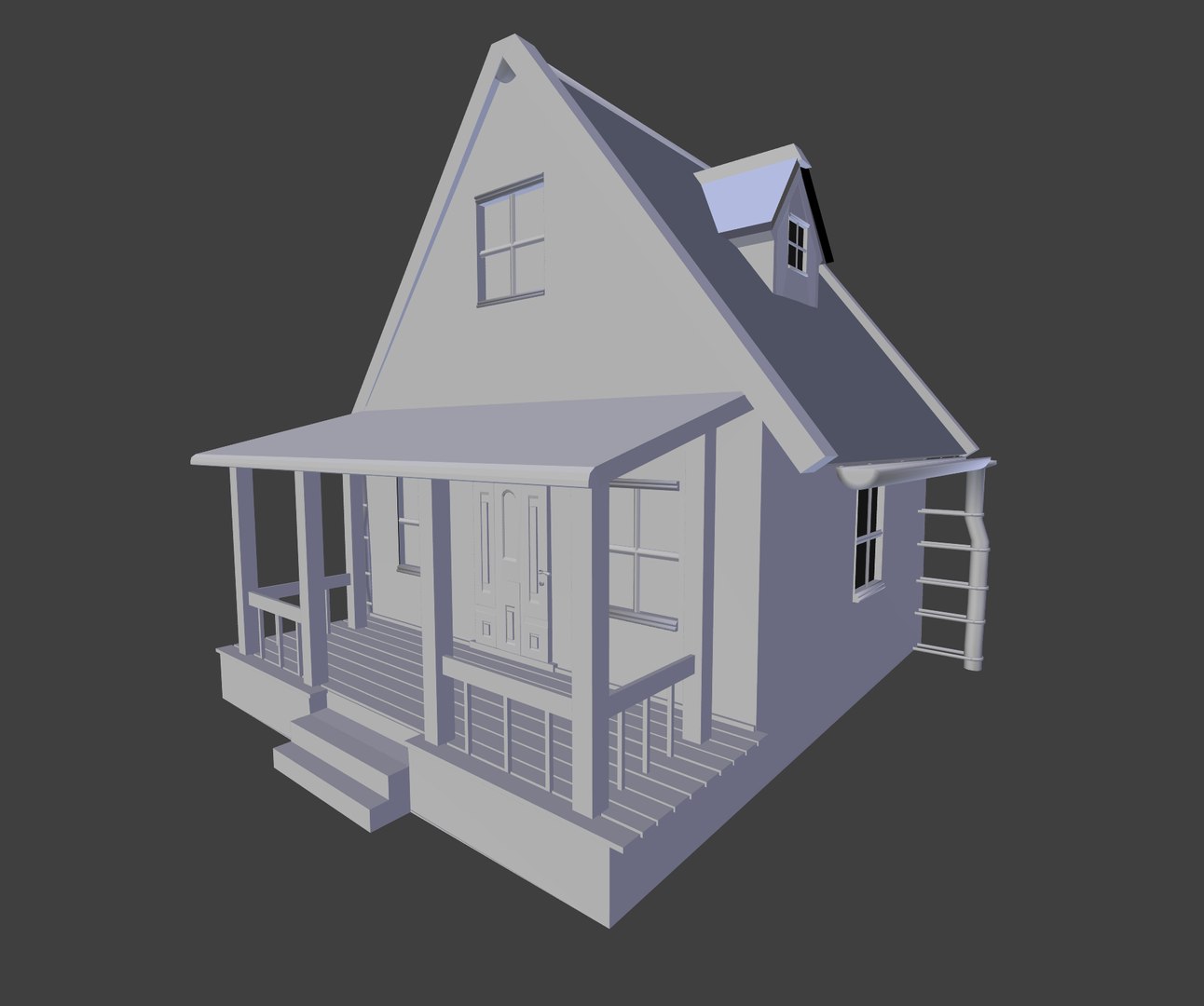 3d house rural country model