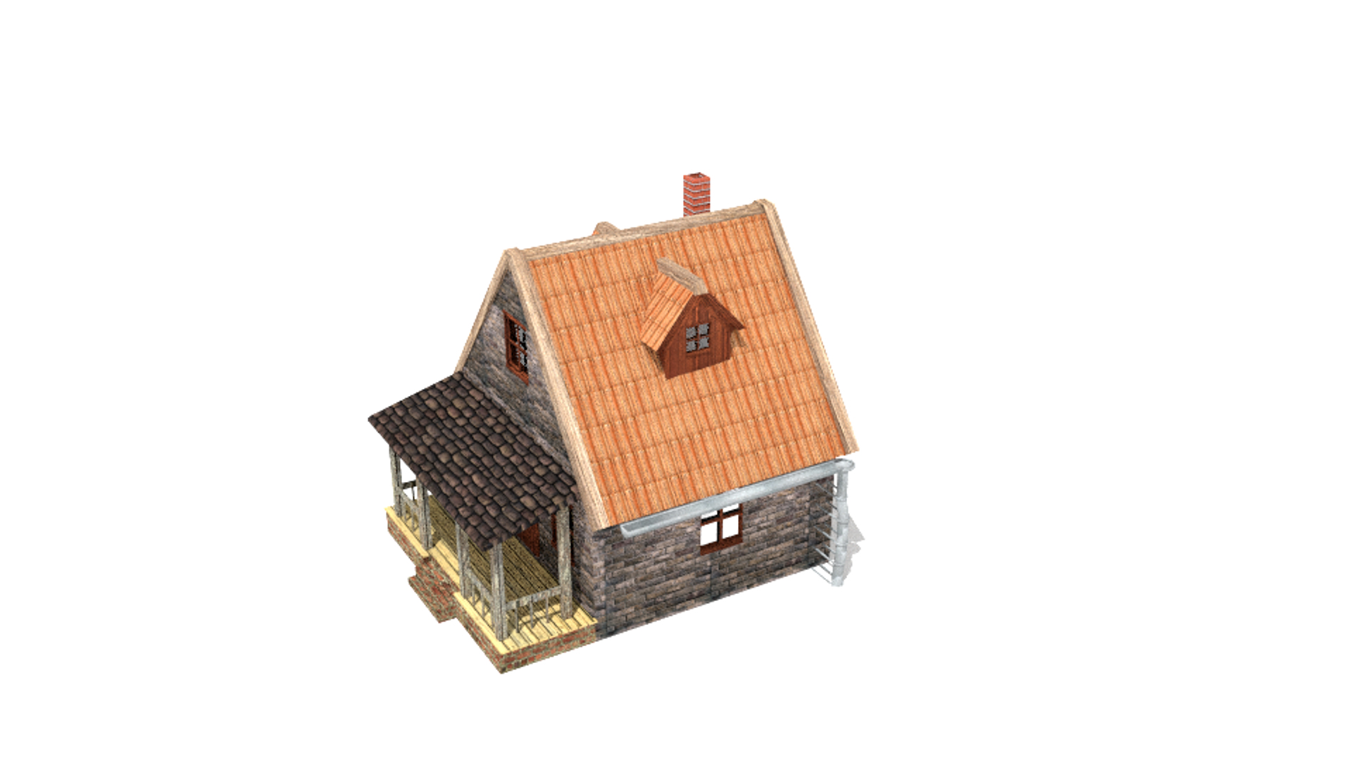 3d house rural country model