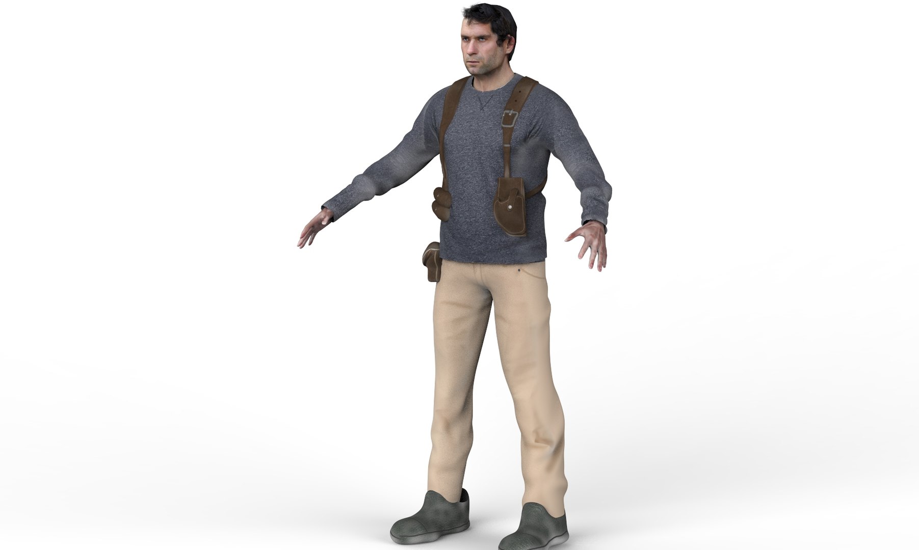 Realistic Action Man Character 3D Model - TurboSquid 1350125