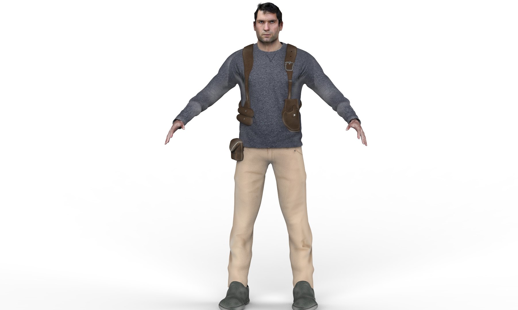 Realistic Action Man Character 3D Model - TurboSquid 1350125