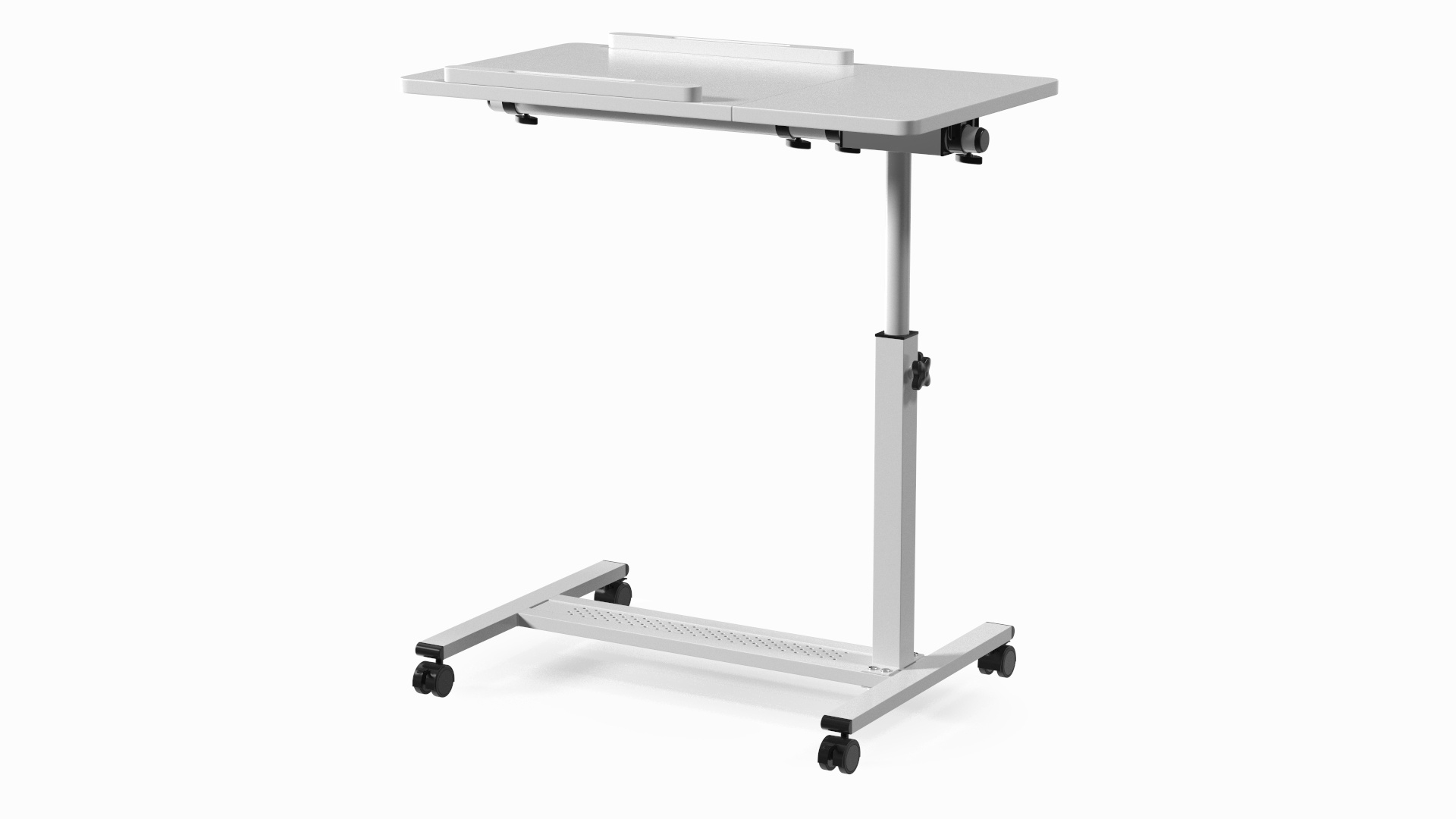 3D Overbed Rolling Laptop Table White - TurboSquid 2155420