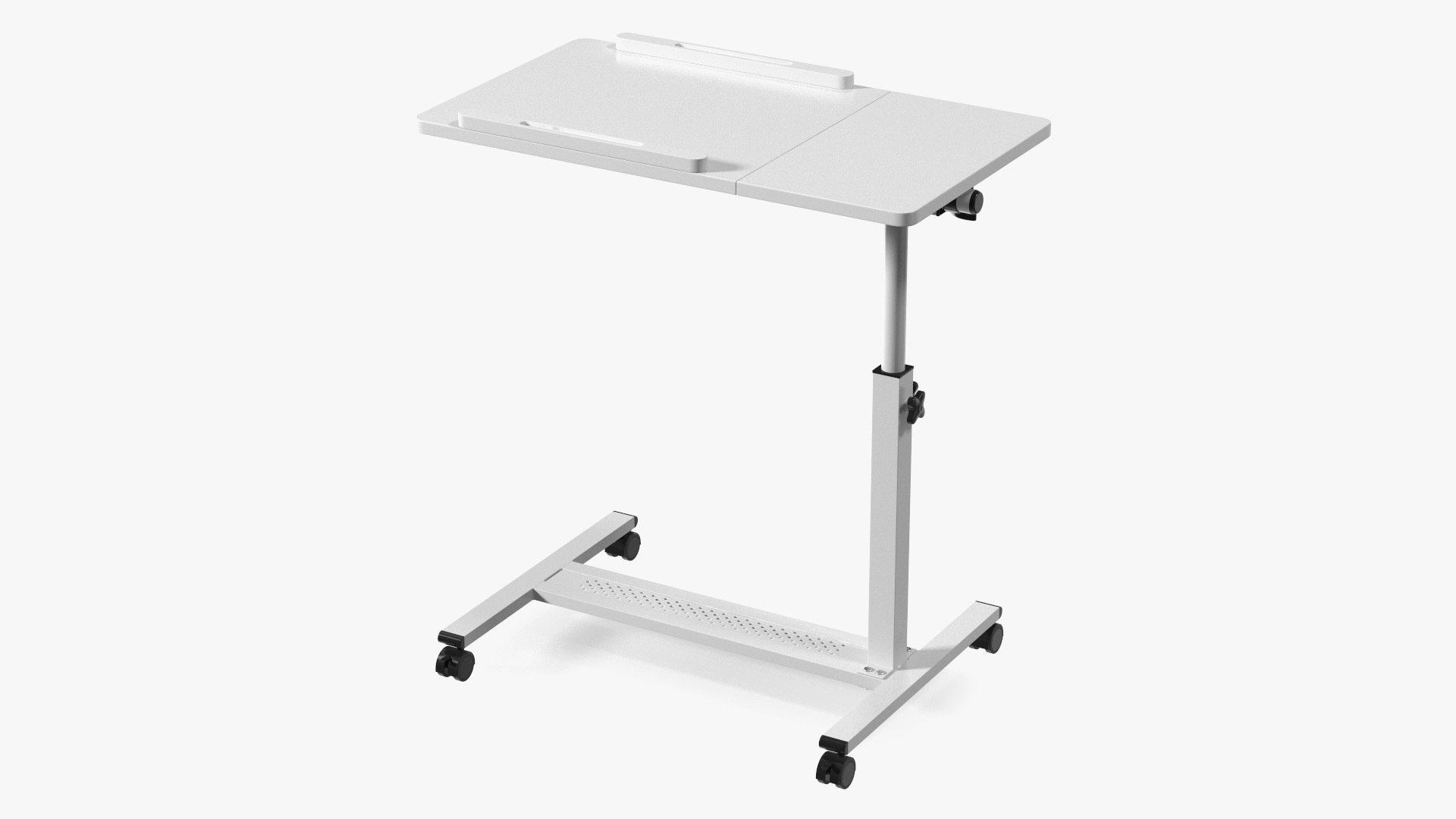3D Overbed Rolling Laptop Table White - TurboSquid 2155420