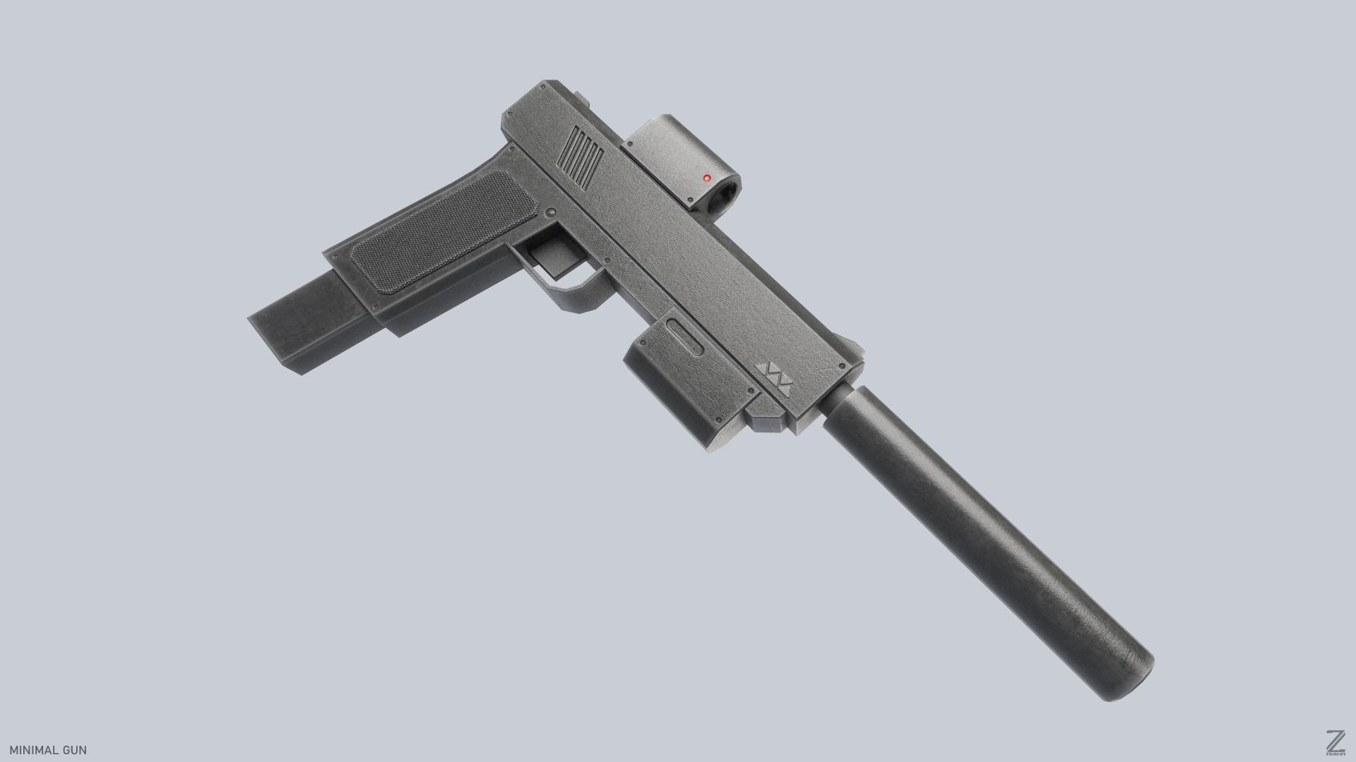 3D Model Minimal Gun - TurboSquid 2237046