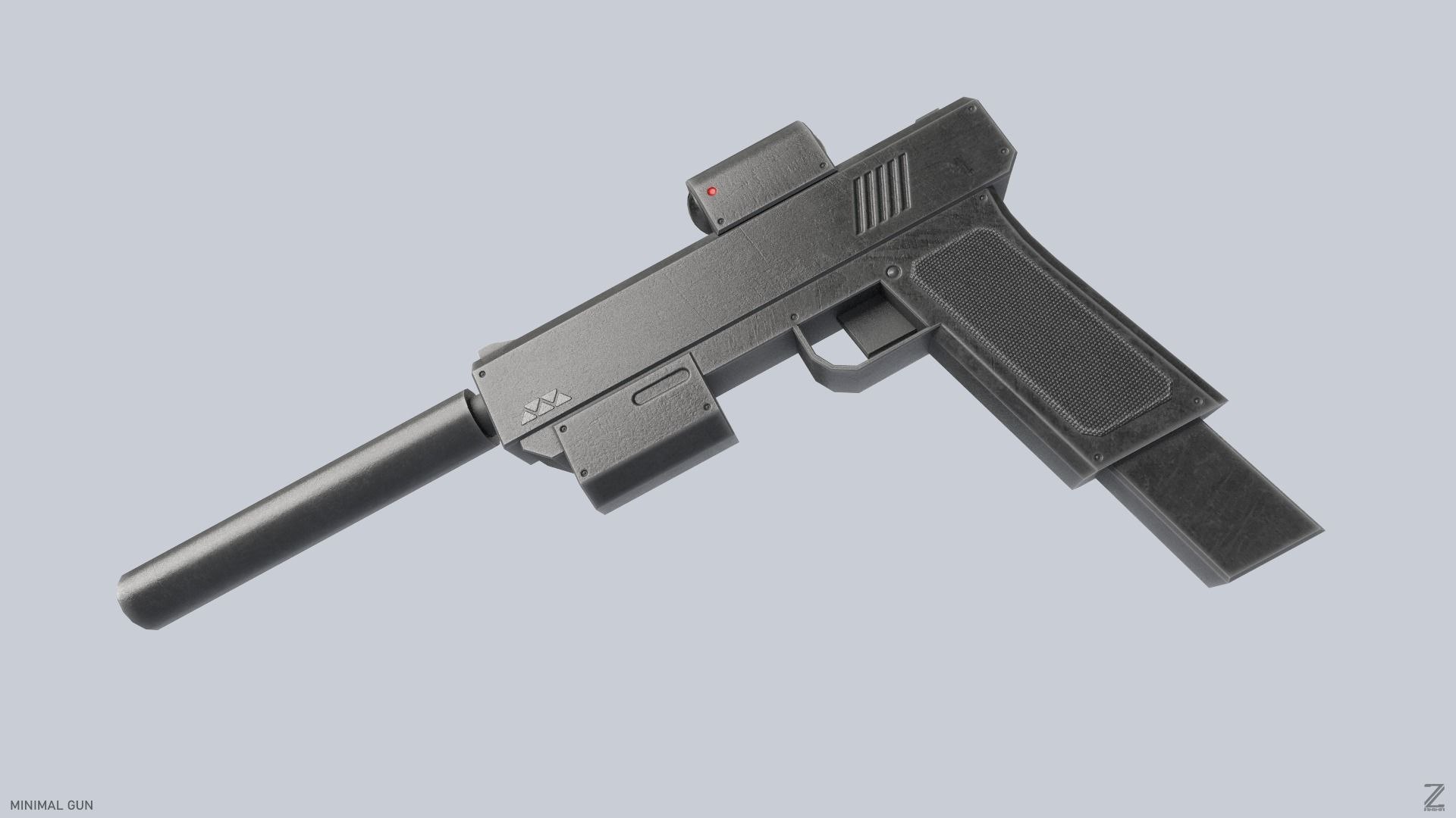 3D Model Minimal Gun - TurboSquid 2237046