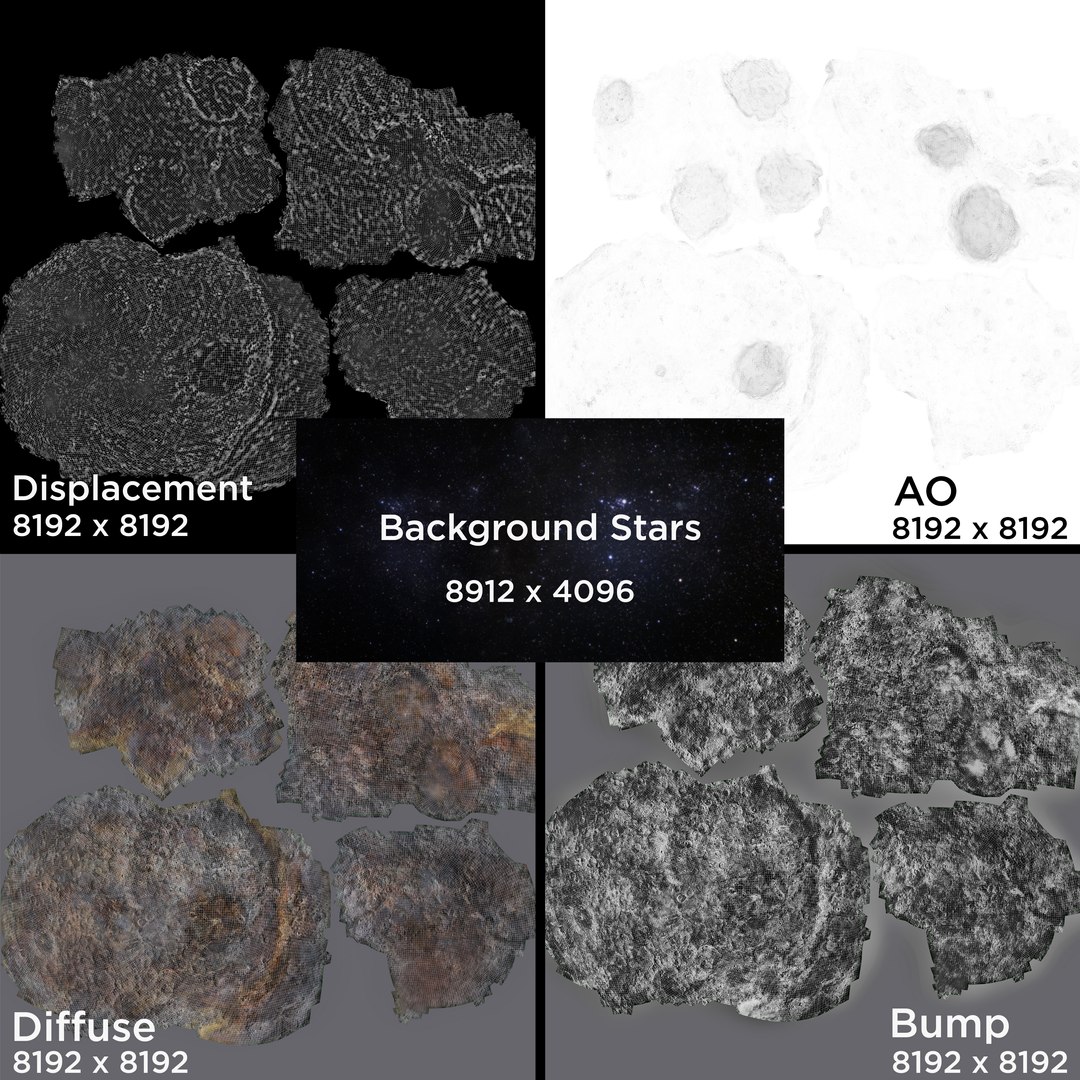 3d psyche asteroid metallic s model
