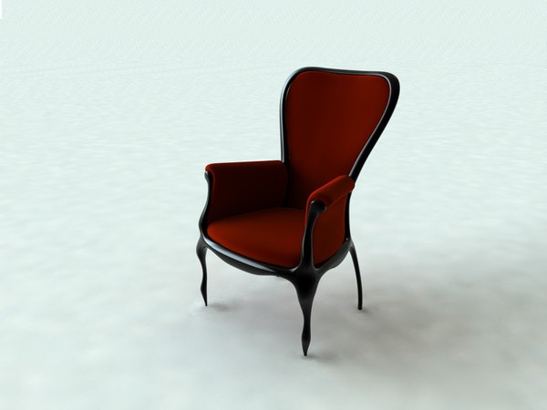 3d victorian baroque chair model