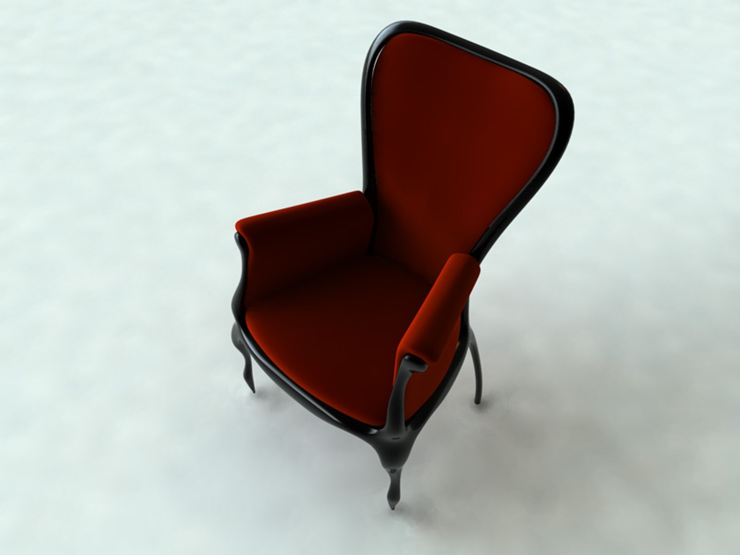 3d Victorian Baroque Chair Model