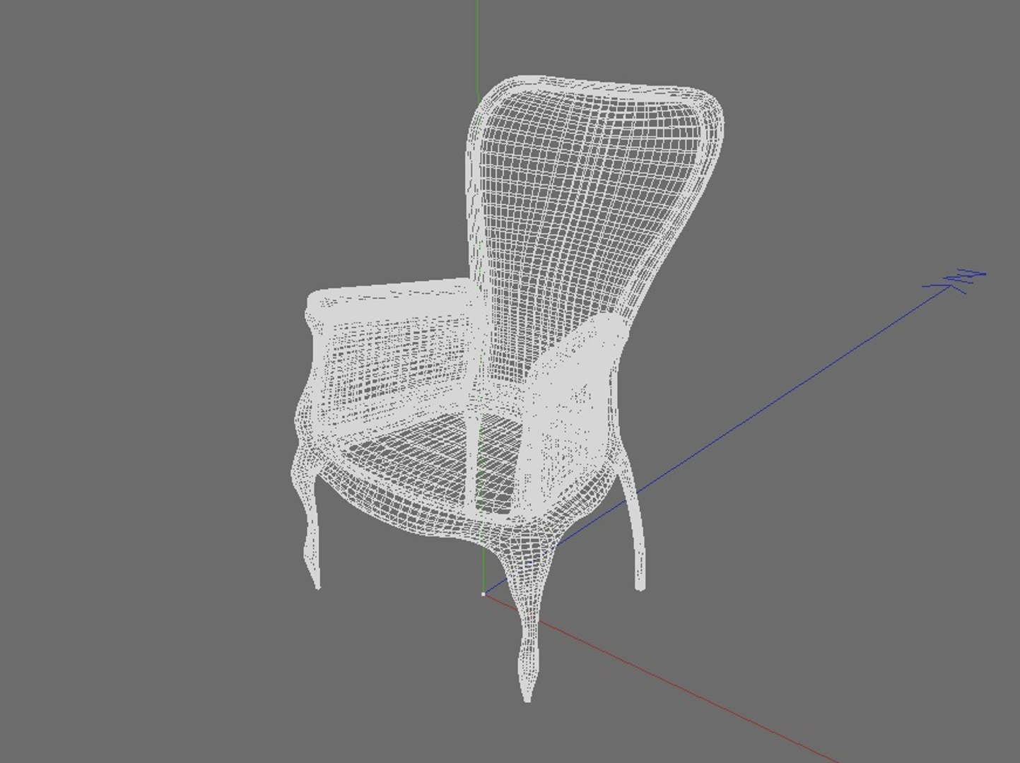 3d Victorian Baroque Chair Model