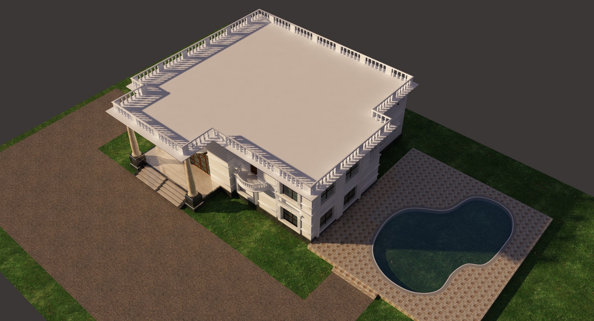 Duplex House 3D Model - TurboSquid 1558834