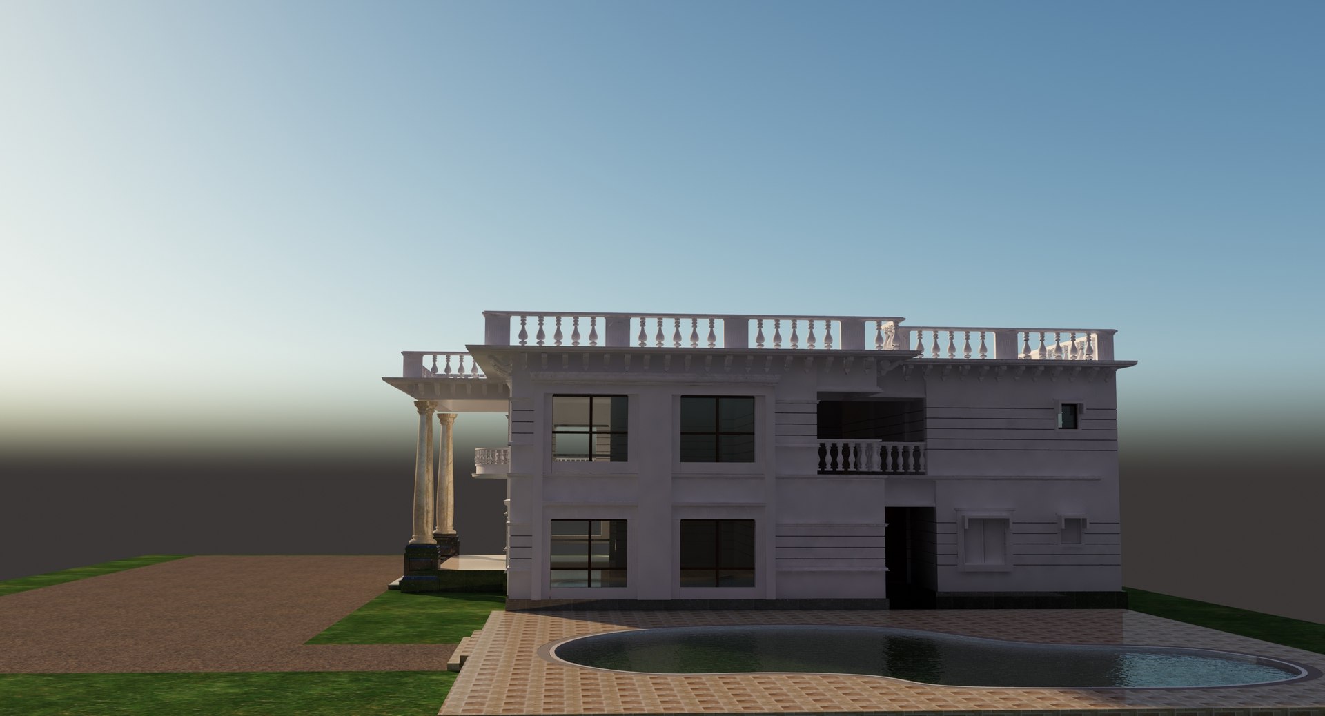 Duplex House 3D Model - TurboSquid 1558834