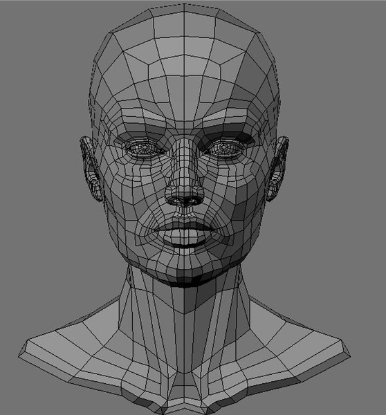 3d model female head