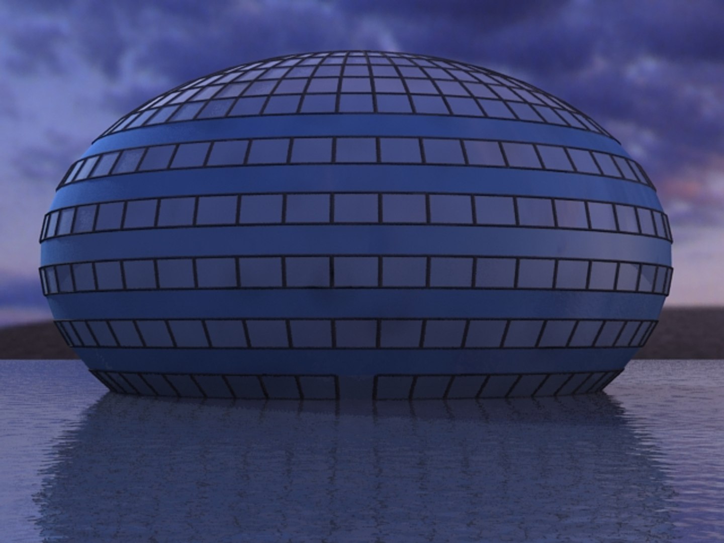 3ds Max Dome Water
