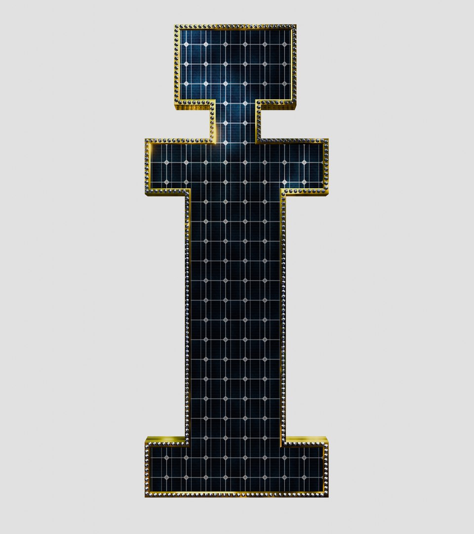 Solar Panel Letter - I 3D Model - TurboSquid 2242107