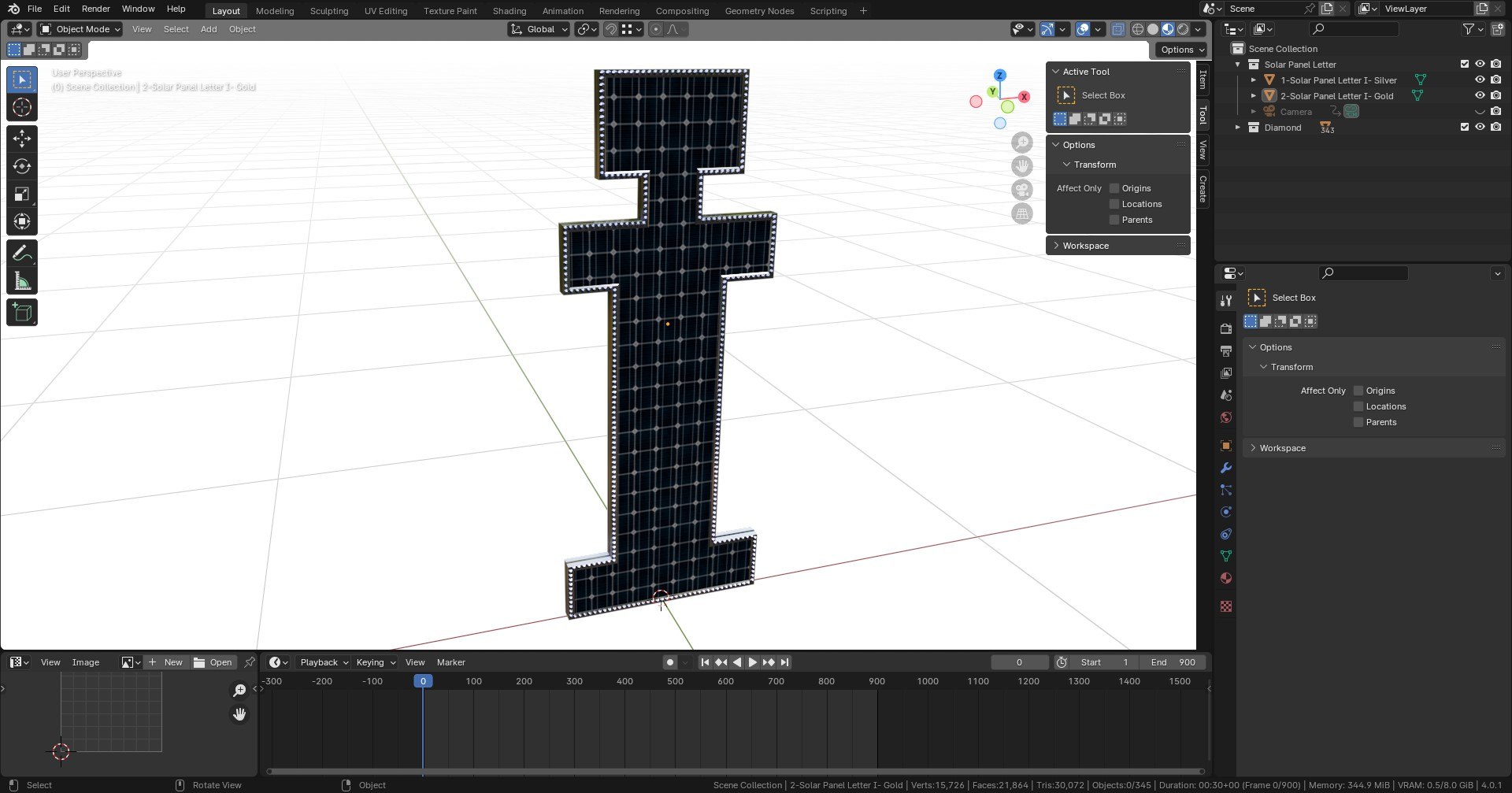 Solar Panel Letter - I 3D Model - TurboSquid 2242107