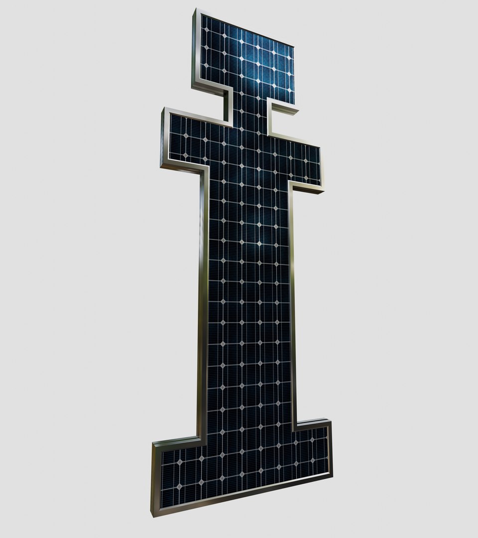 Solar Panel Letter - I 3D Model - TurboSquid 2242107