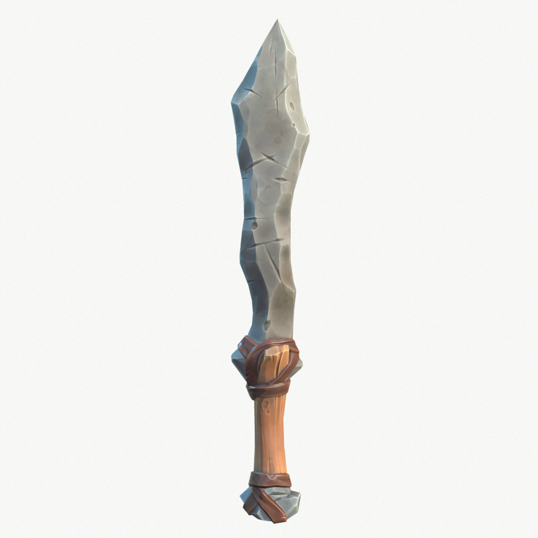 Stylized Stone Sword 3D - TurboSquid 1402044
