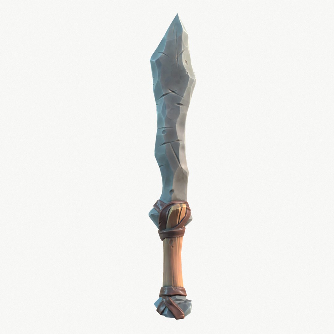 Stylized Stone Sword 3D - TurboSquid 1402044