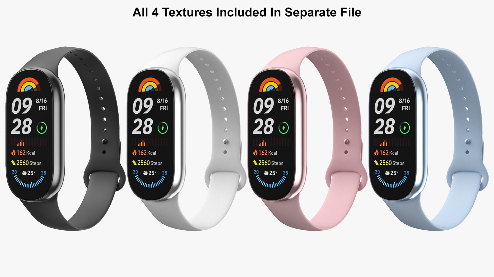 Xiaomi Smart Band 9 Pink 3D Model - TurboSquid 2280369