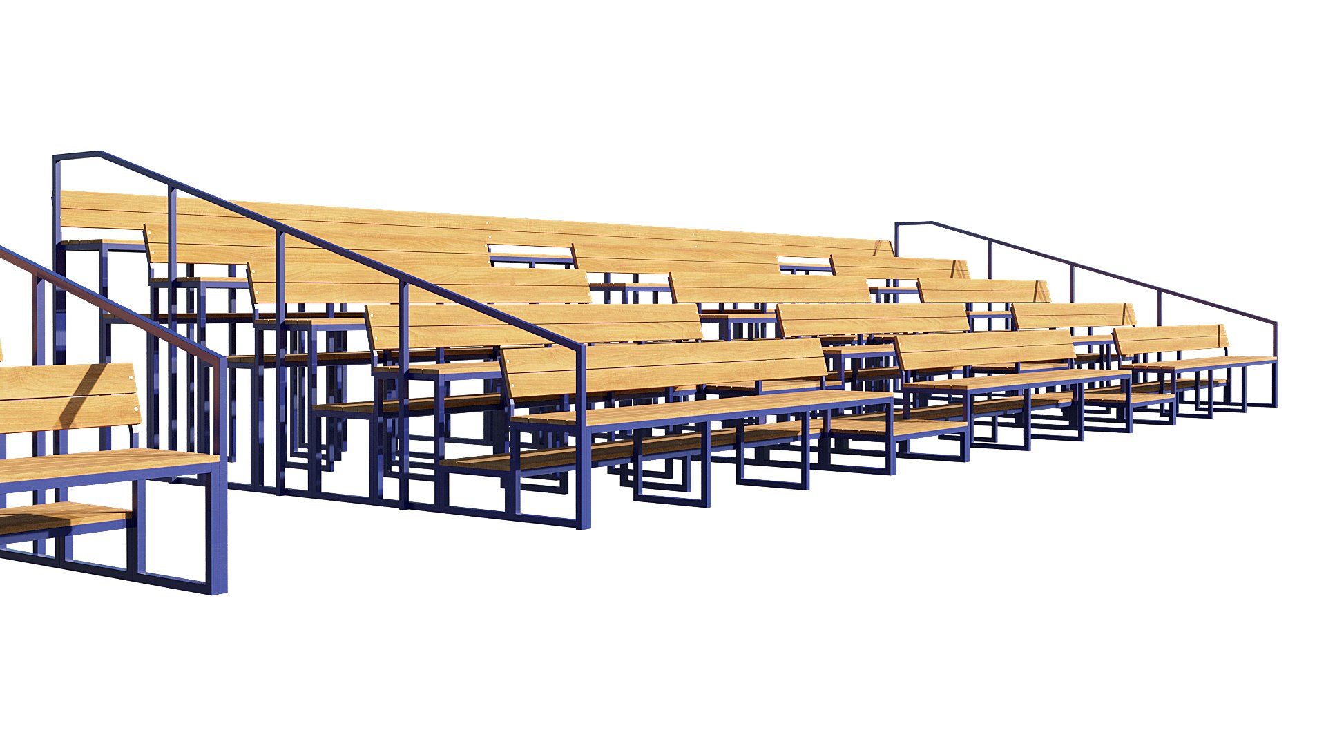 Stadium Seating Tribune Wooden pack 3D Model - TurboSquid 1718720