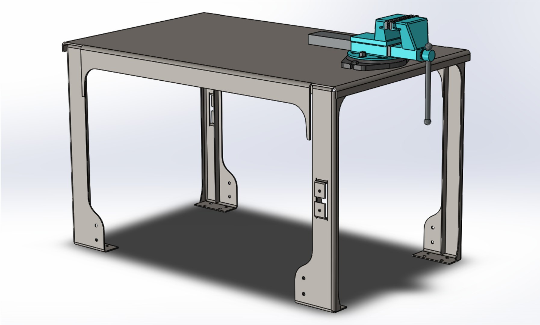 3D Workshop Sheet Metal Table - TurboSquid 1738302