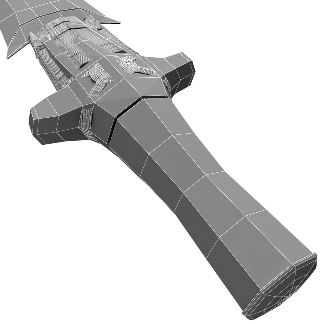 3d african swords model