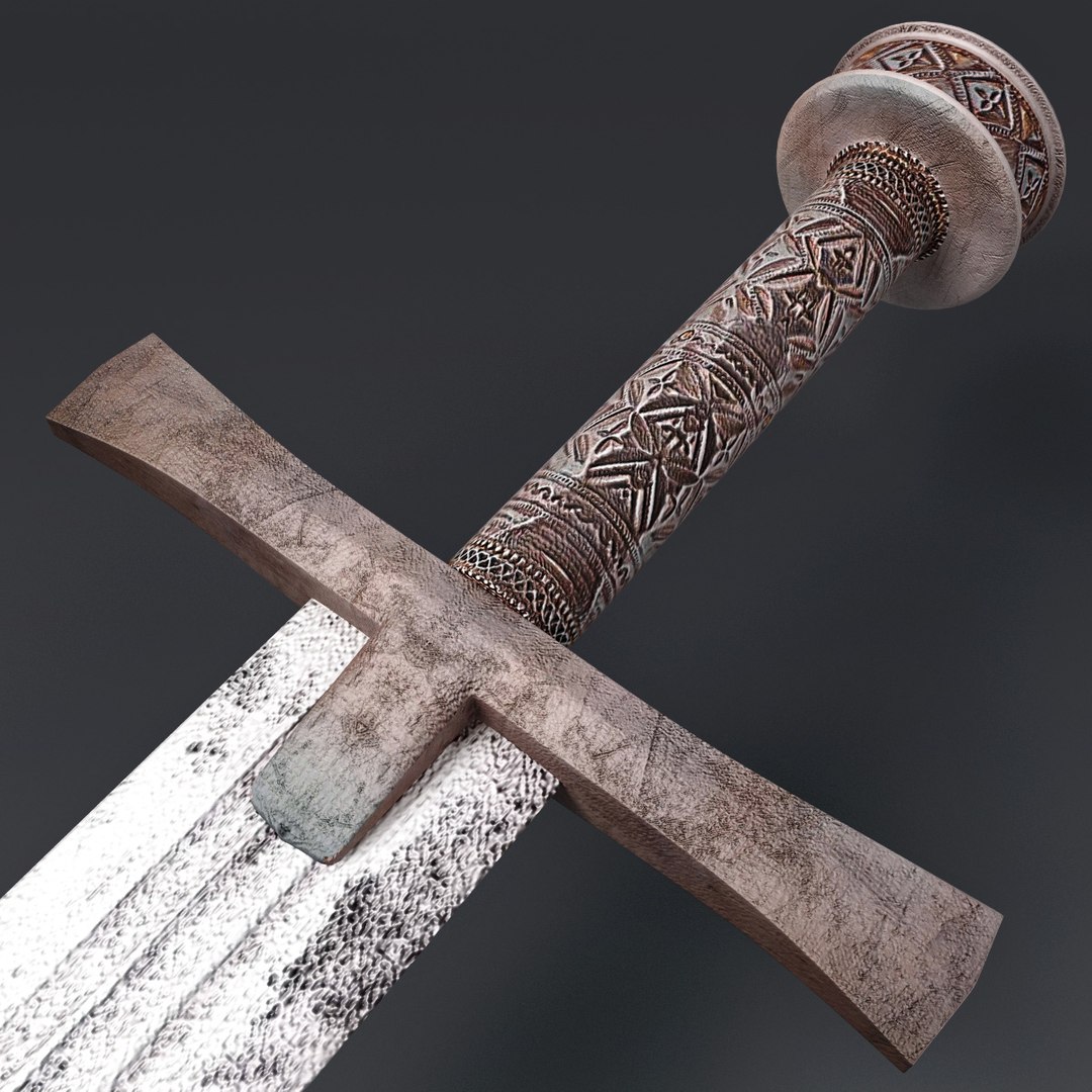 3d african swords model