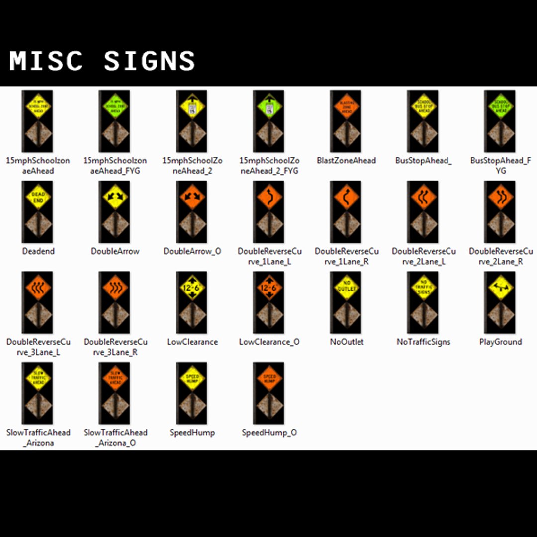 3d Pack Warning Signs