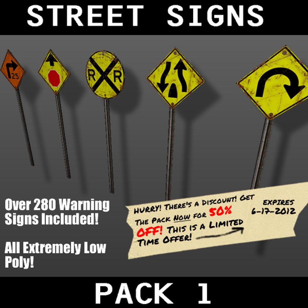 3d Pack Warning Signs