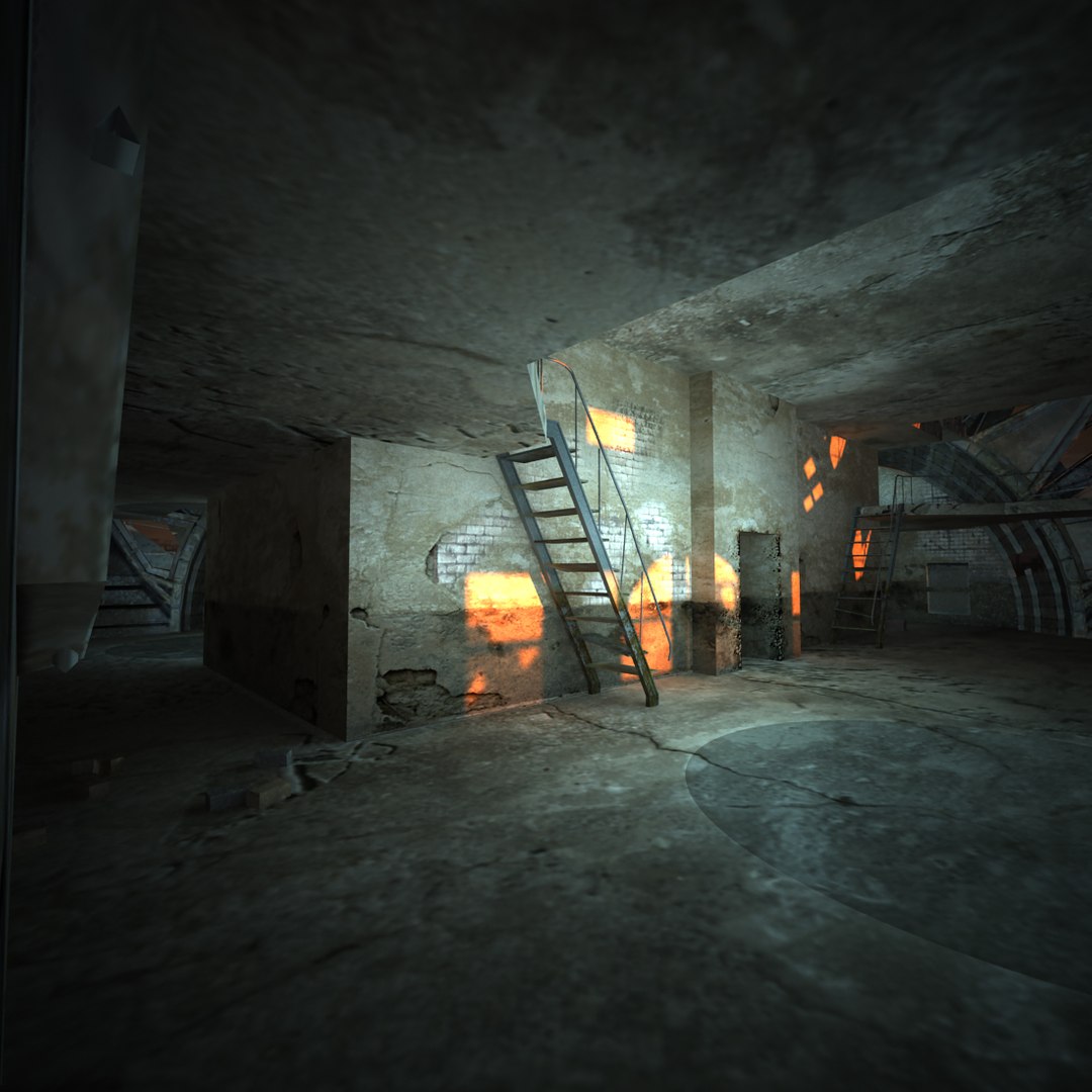 3d destroyed chrysler building v-ray