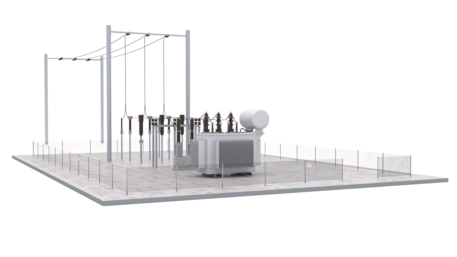 Electrical Substation 3D Model - TurboSquid 2295170
