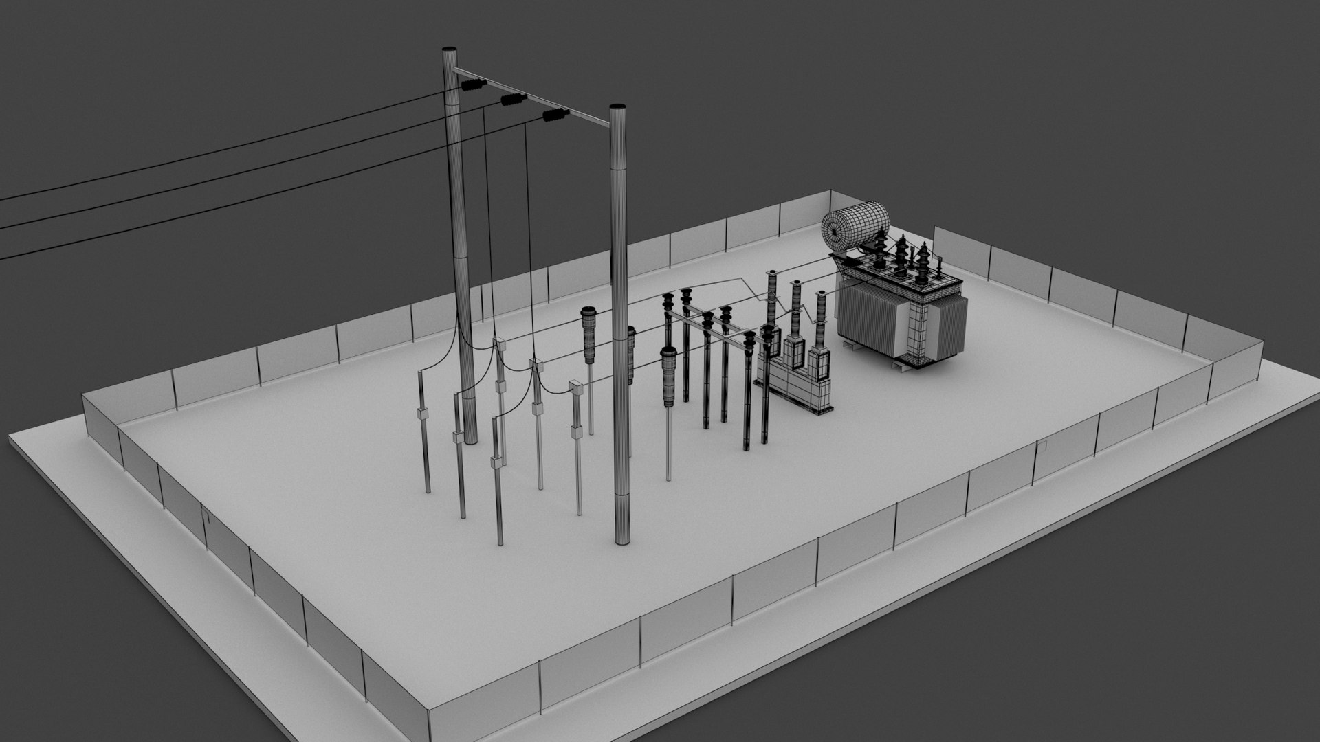 Electrical Substation 3D Model - TurboSquid 2295170