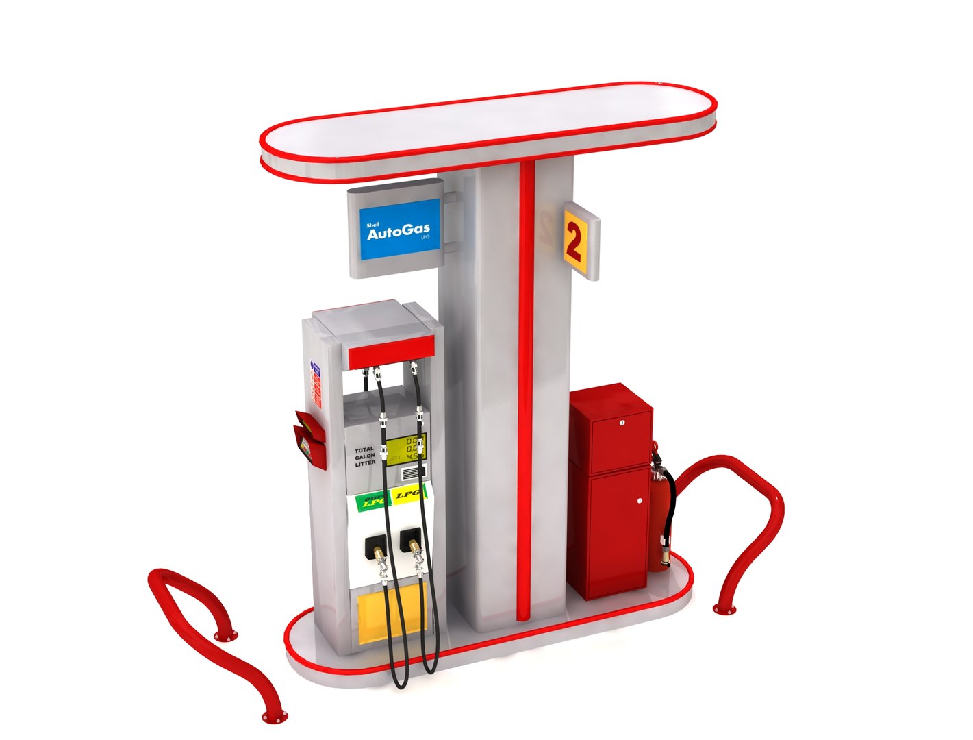 3D Petrol Autogas Pump 2 Model - TurboSquid 2069180