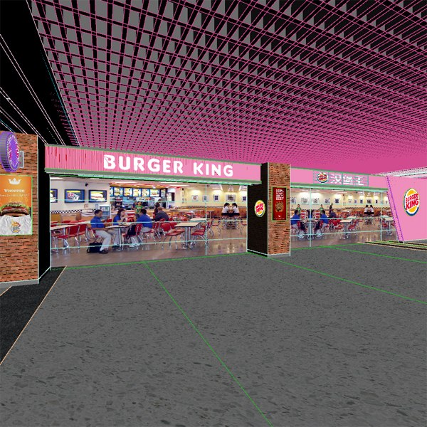 3d model burger king asia