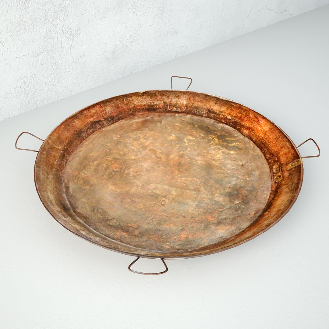 Giant Iron Round Tray 3D - TurboSquid 2129372