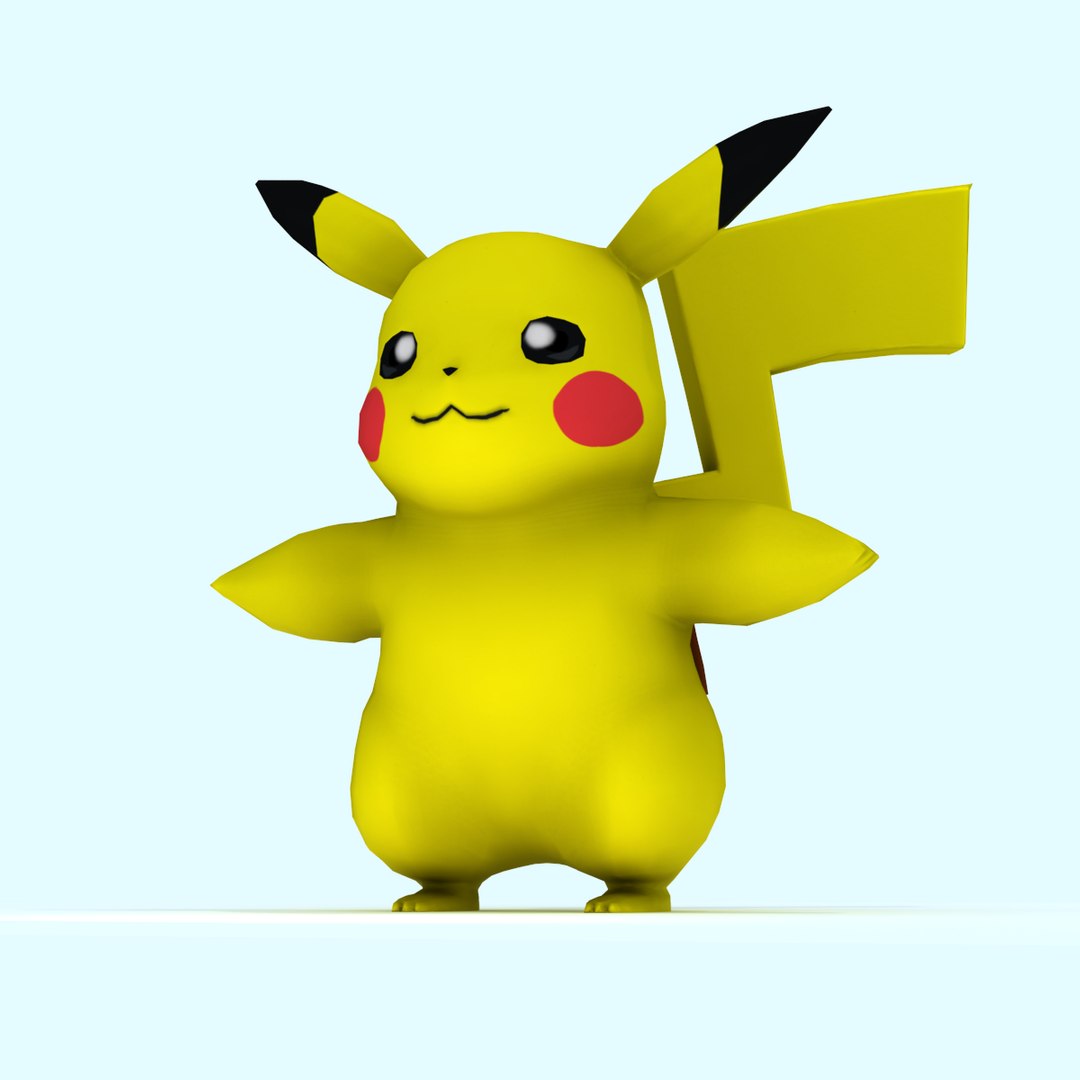 3d pikachu games happy model