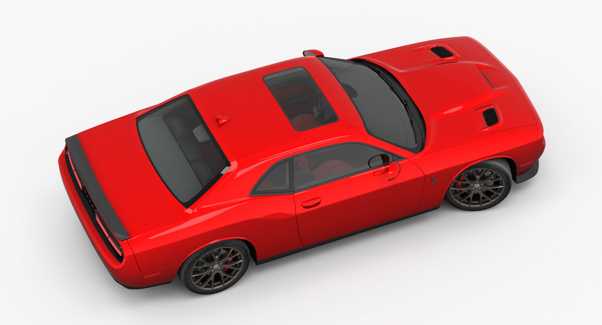 3d dodge challenger srt hellcat model